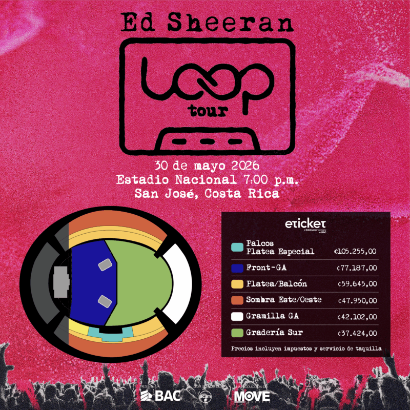 Revelan el costo de las entradas para ver a Ed Sheeran en Costa Rica ...